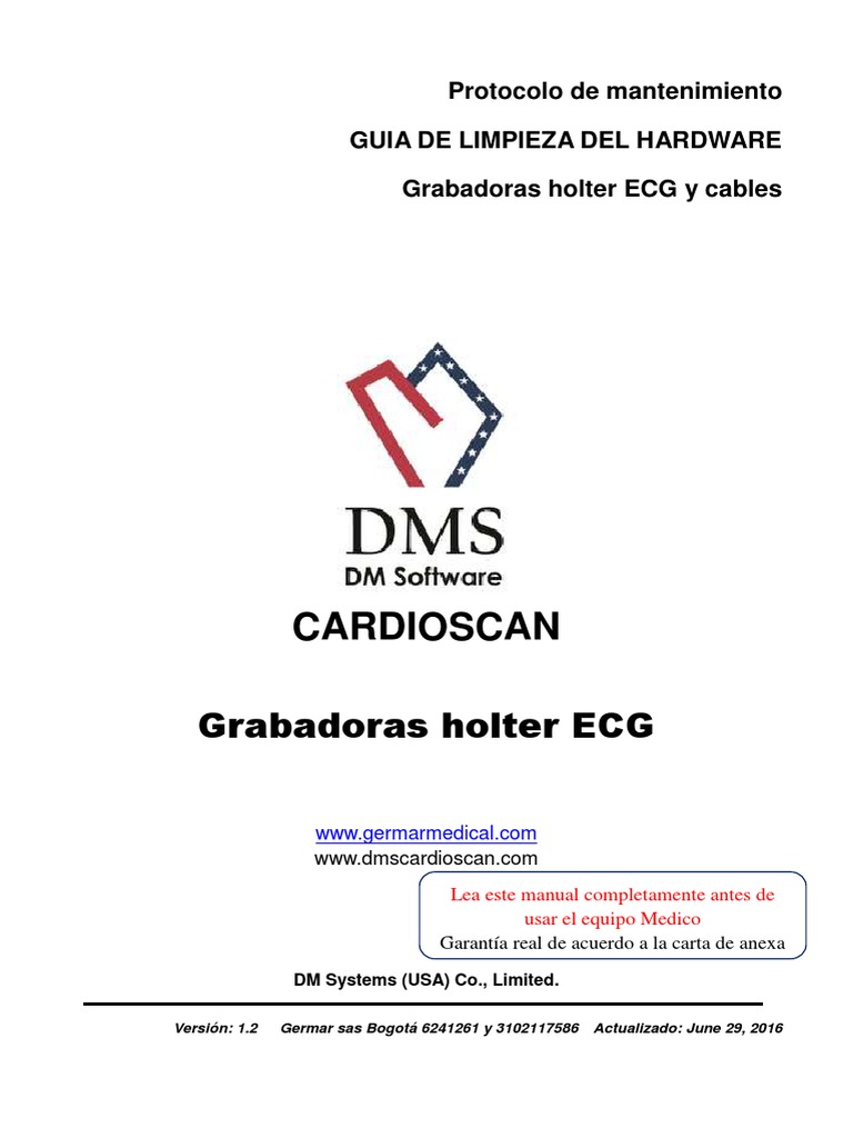 Holter Manual GUIA DE LIMPIEZA DEL HARDWARE y Cables Español | PDF ...