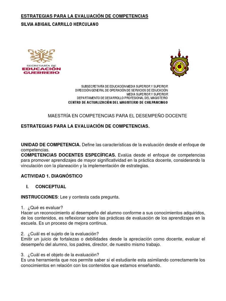 Estrategias para La Evaluación Por Competencias | PDF | Evaluación | Enseñando