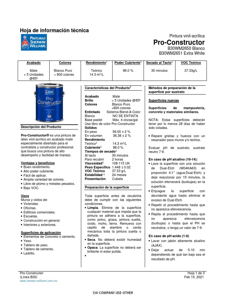 B30 Proconstructor | PDF | Pinturas | Cepillo