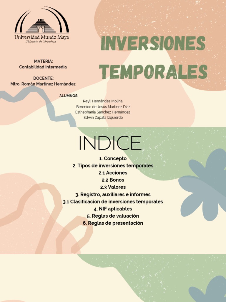 Inversiones Temporales | PDF | Compartir (Finanzas) | Contabilidad