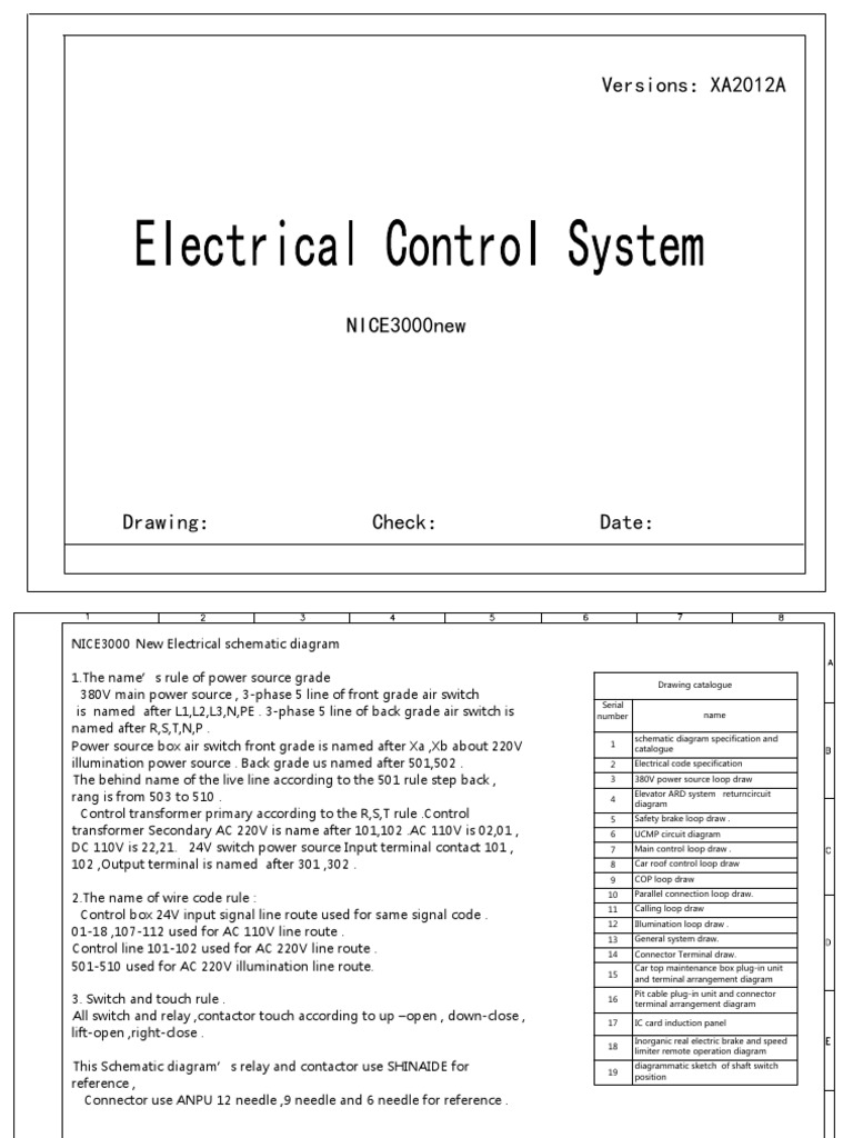 XA2012A Electrical Schematic | PDF | Alternating Current | Switch