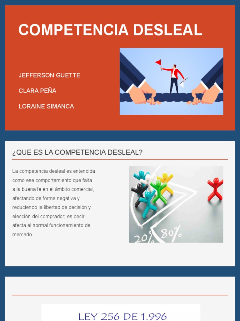 Competencia Desleal-Diapositivas | PDF | Violación | Publicidad