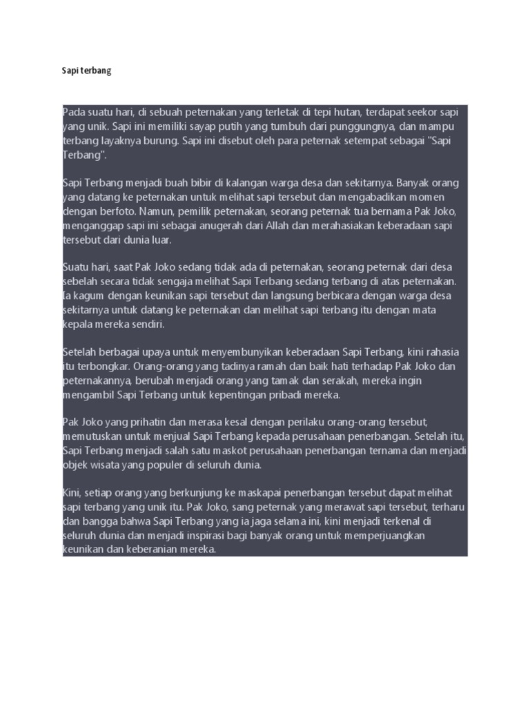 Sapi Terbang | PDF
