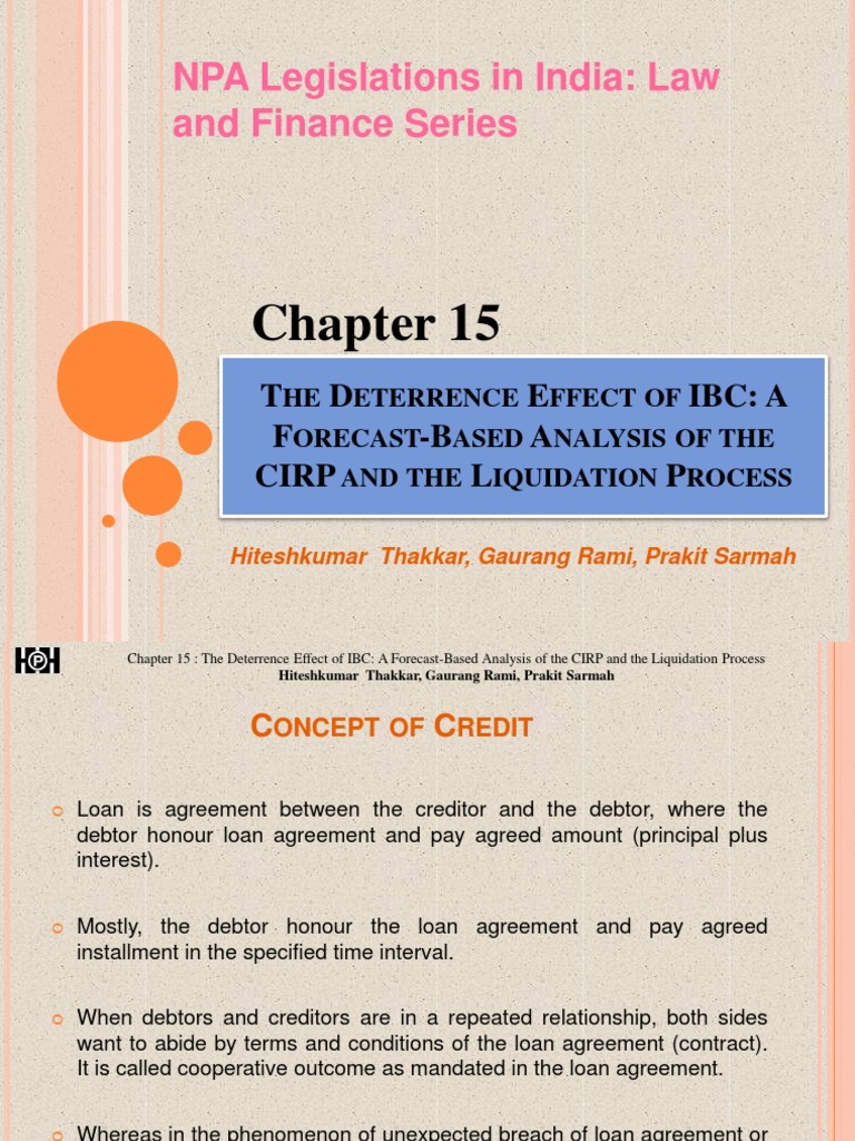 Ch.15 Hitesh Thakkar | PDF | Bankruptcy | Insolvency
