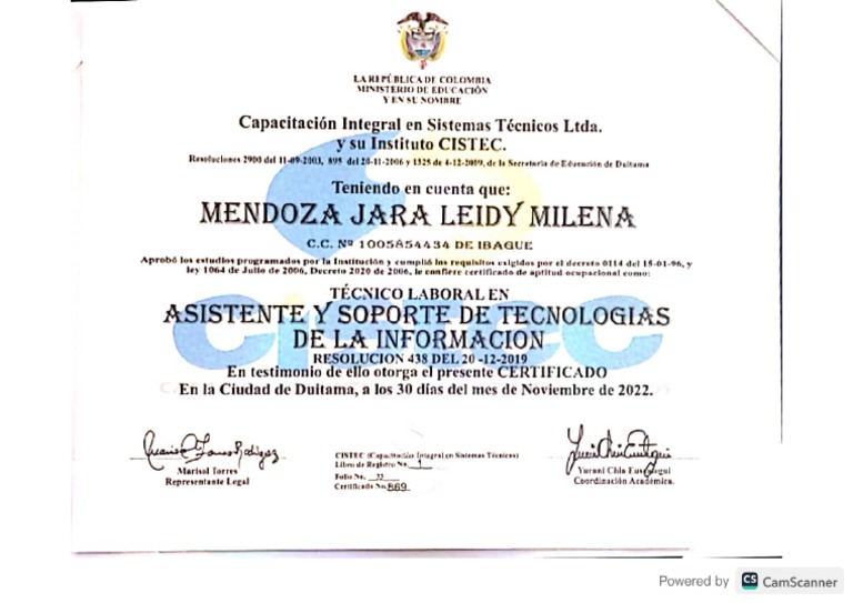 Técnico Laboral en Asistente y Soporte de La Tecnología de La ...