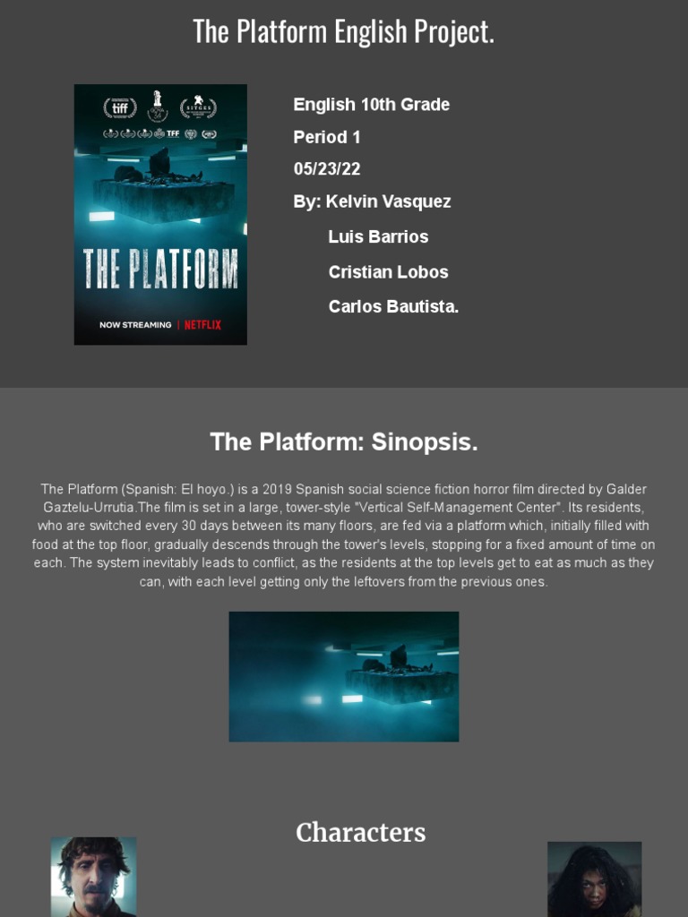 The Platform English Proyect 1 | PDF | Plot (Narrative) | Metaphor