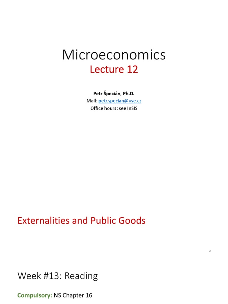 12 Externalities and Public Goods | PDF | Externality | Microeconomics