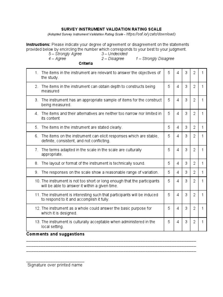 Validation Sheet | PDF | Psychology | Evaluation Methods