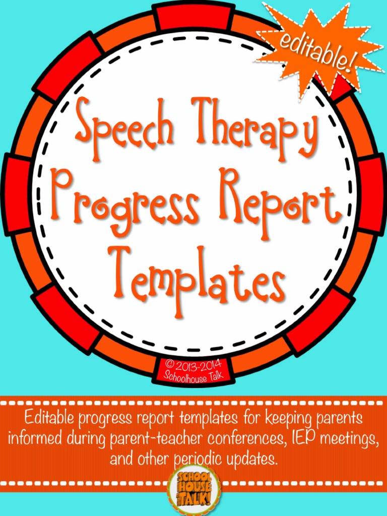 Speech Therapy Progress Report Template | PDF | Individualized ...