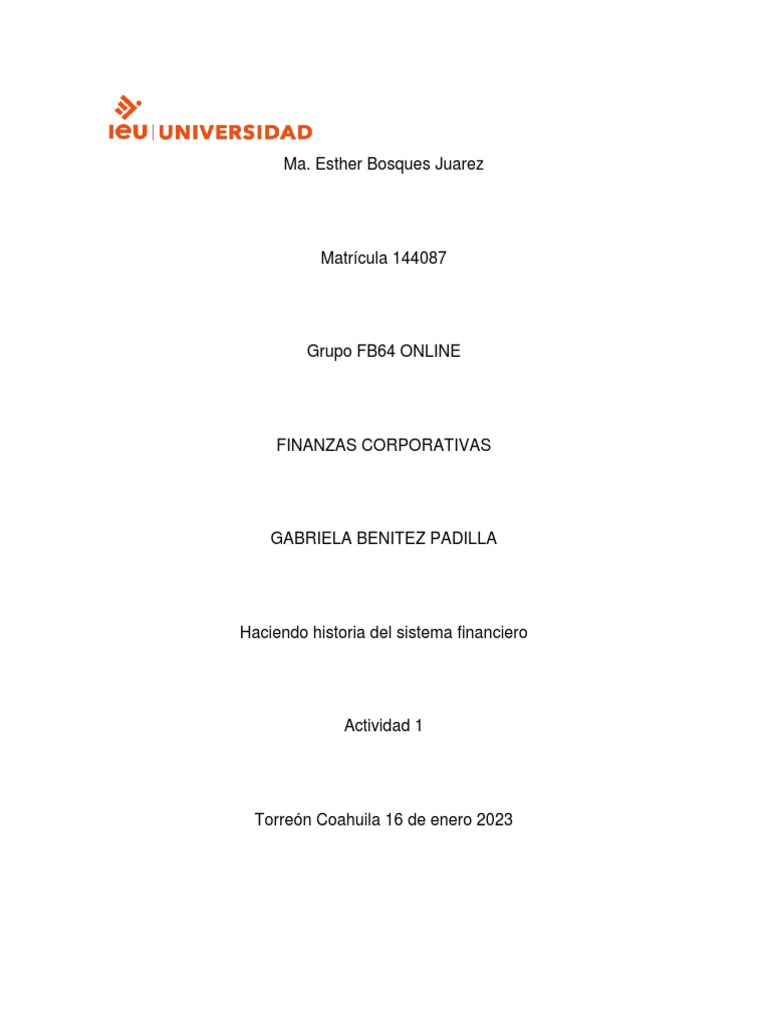 Actividad 1 | PDF | Bancos | Economias