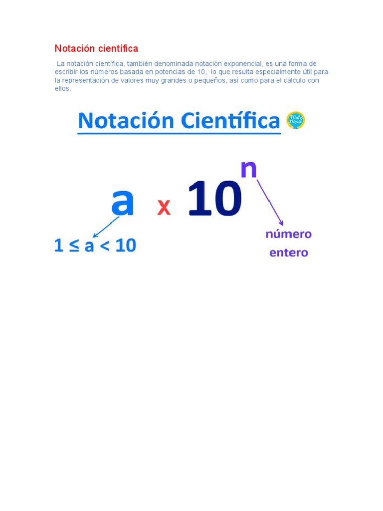 Notación Científica | PDF | Métodos y materiales de enseñanza