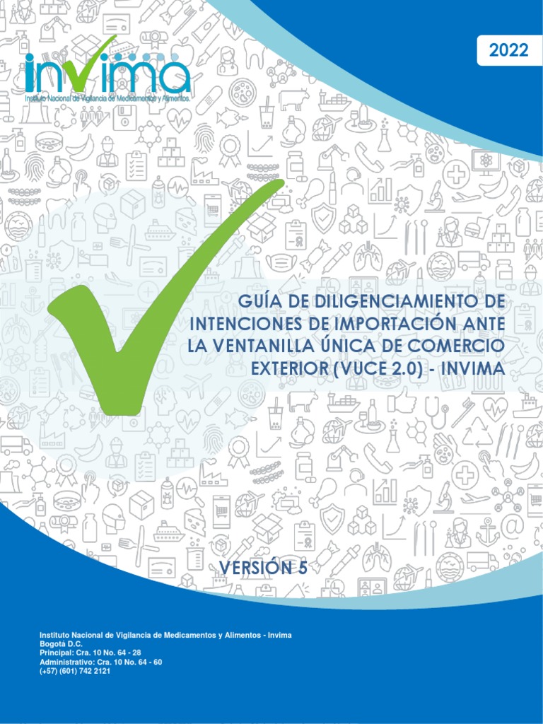 Guía Diligenciamiento Visto Bueno Vuce - Invima - 2022 | PDF | Alimentos | Carne