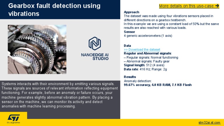 St Nanoedgeai Gearbox Fault Detection Using Vibrations Pdf