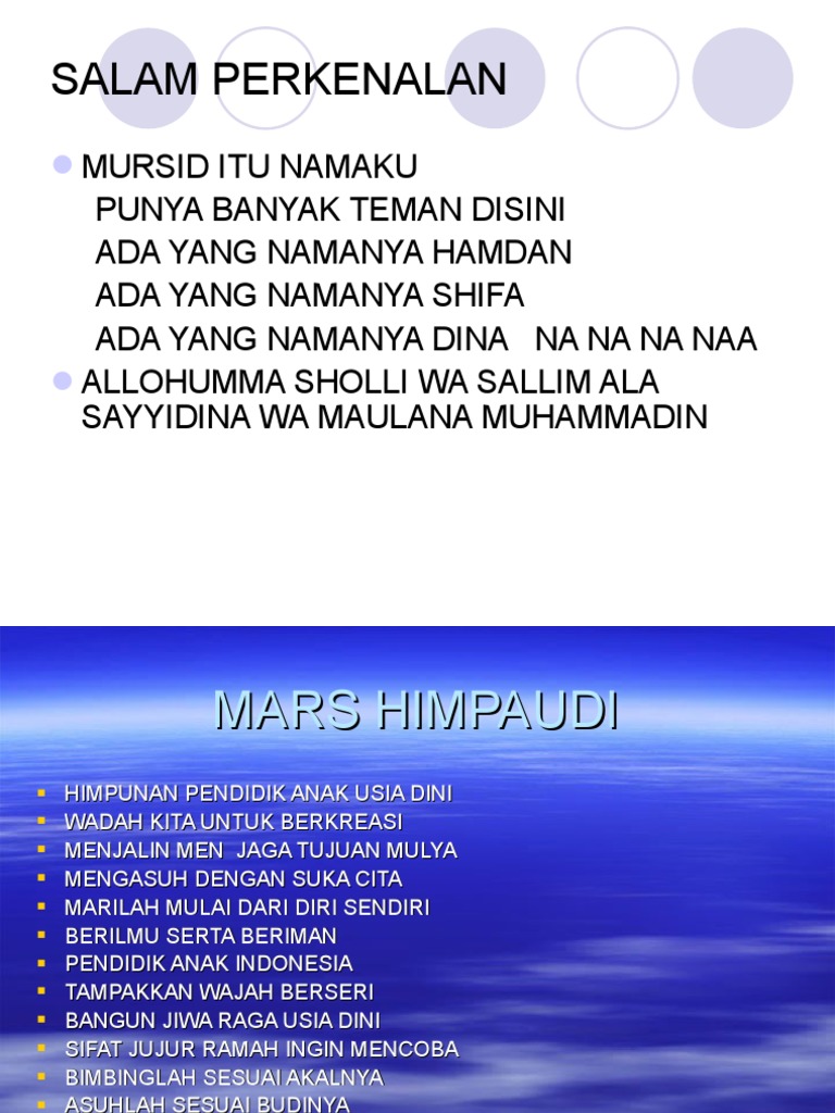 Mars Himpaudi dan Pendidikan Anak | PDF | Agama & Spiritualitas