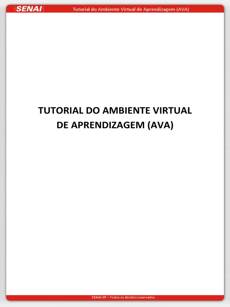 Tutorial NOVO AVA | PDF | Janela (informática) | Senha