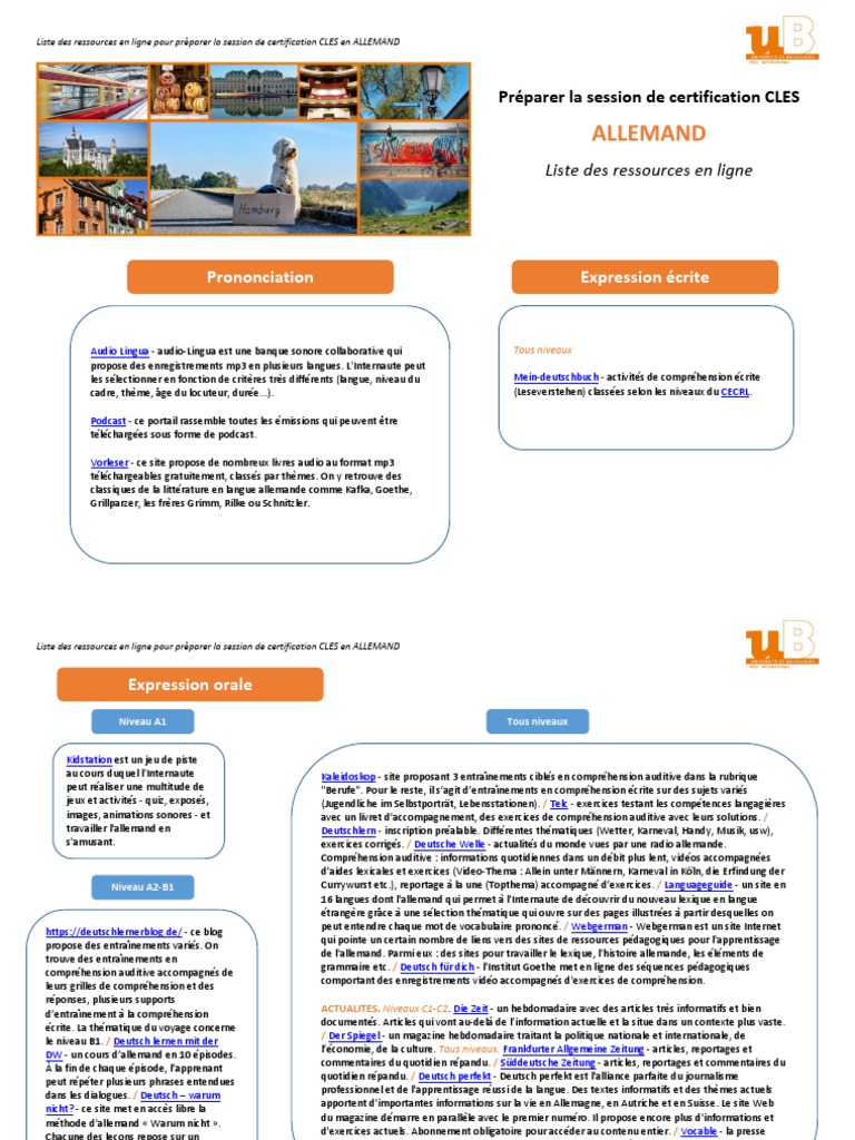 PI Preparer Session Certification Allemand | Download Free PDF | Langue allemande | Linguistique