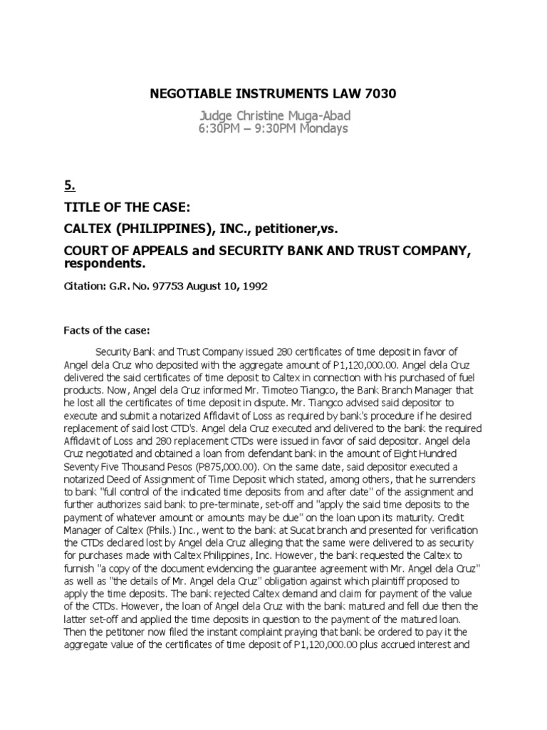 Caltex Philippines Inc. vs. Ca GR No. 97753 | PDF