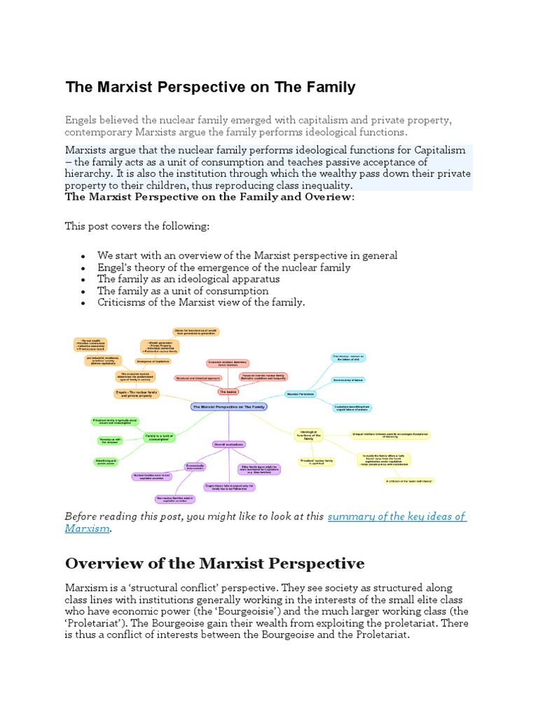The Marxist Perspective On The Family | PDF | Marxism | Capitalism
