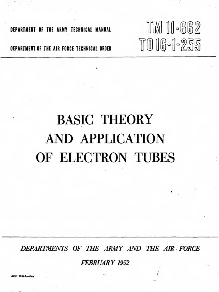 TM11-662 - Text - BASIC THEORY AND APPLICATION OF ELECTRON TUBES | PDF ...