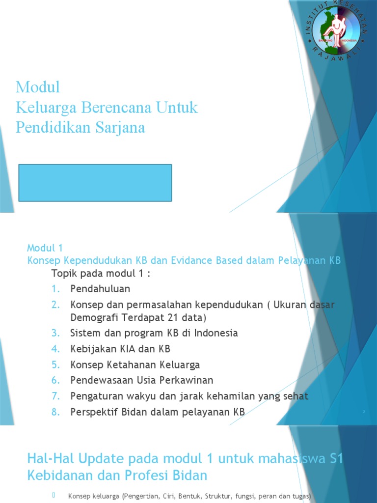 Diseminasi Modul KB Pendidikan Sarajana Dan Profesi Bidan | PDF | Sains & Matematika