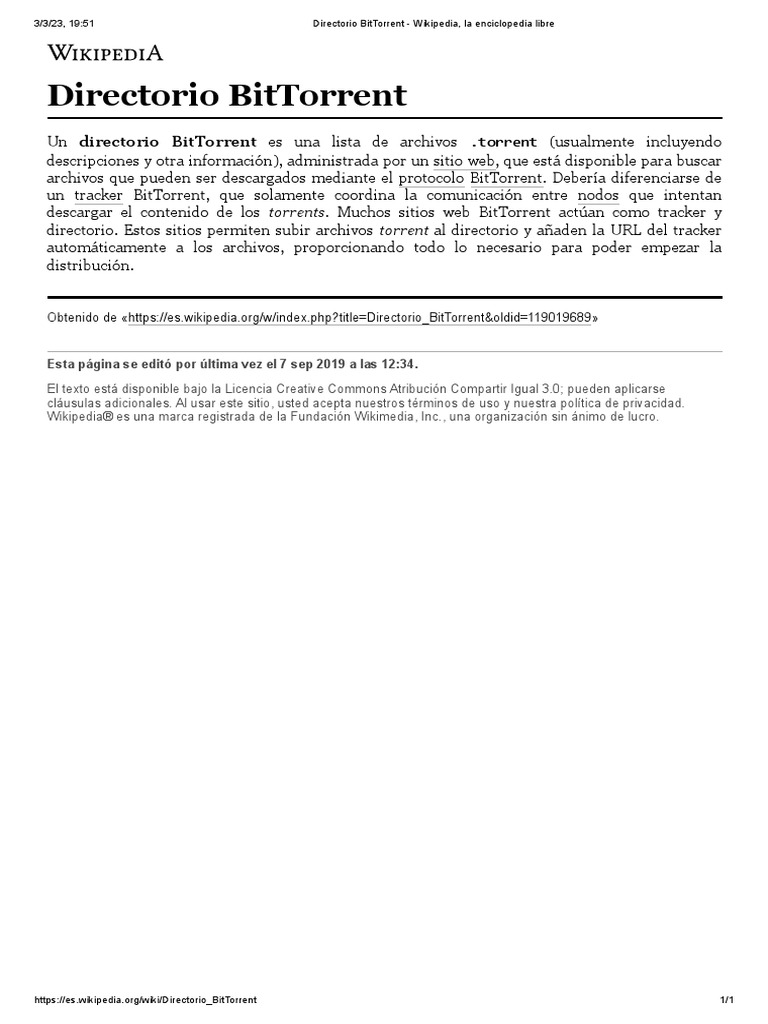 Qué es un directorio BitTorrent | PDF | Informática