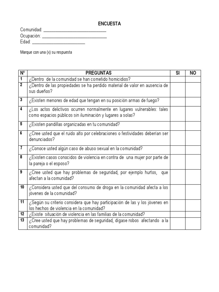 Formato de Encuesta PDF | PDF