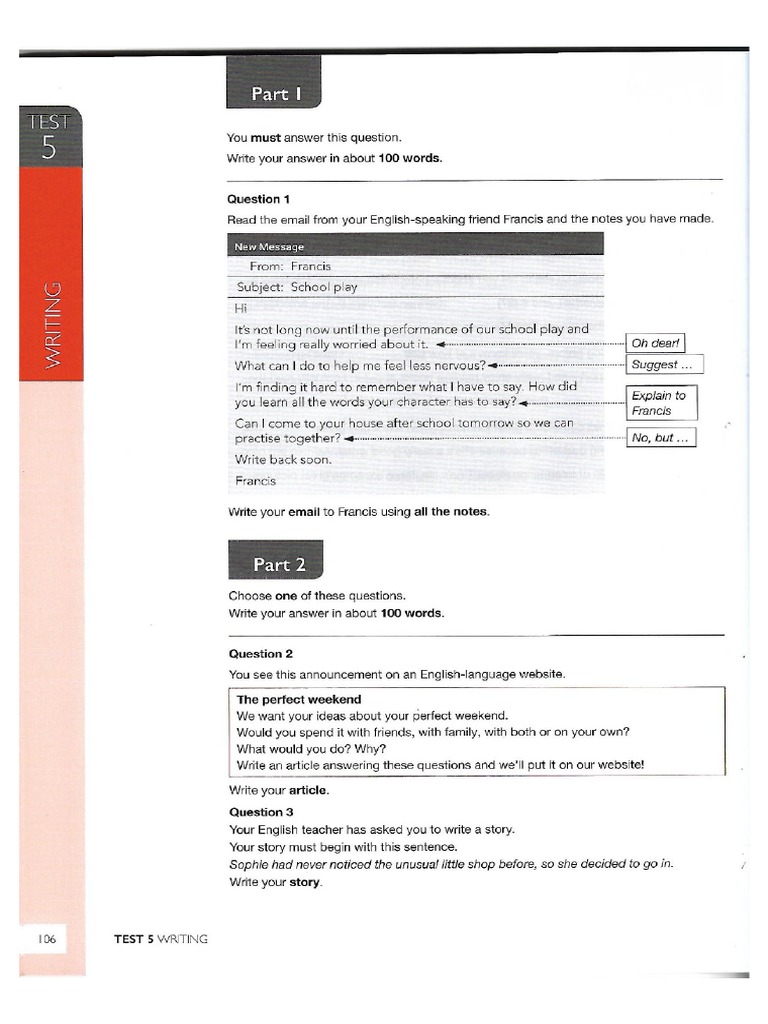 108 bản - B1 - Writing 1 | PDF