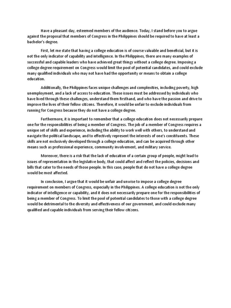 Debate Pdf Academic Degree College