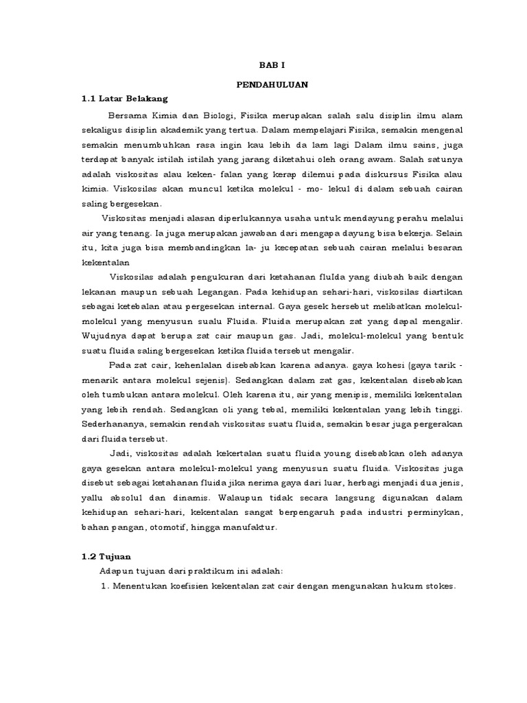 Viskositas Visika Kel 5 | PDF