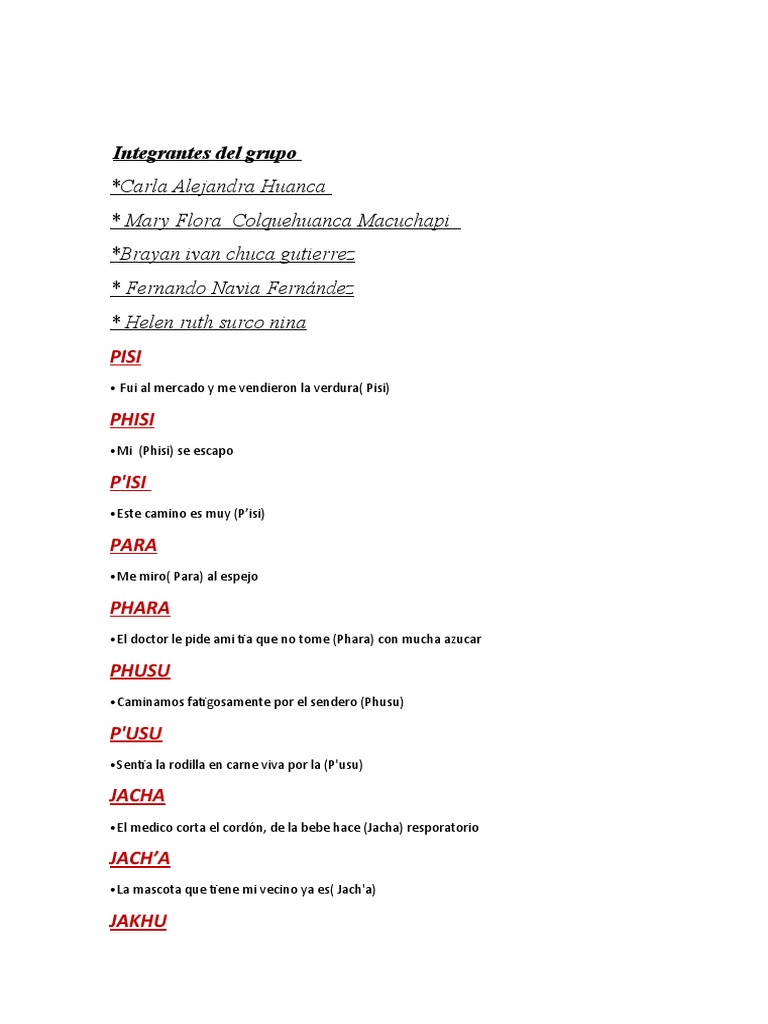 Oraciones Aymara | PDF