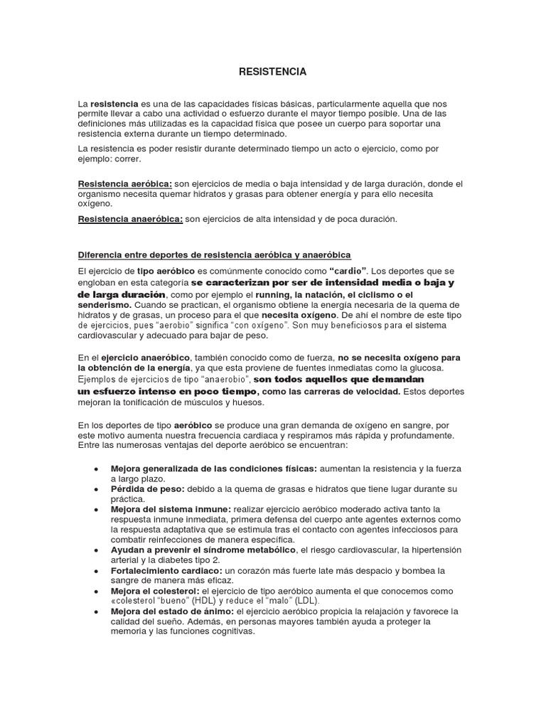 T.P N°2 Resistencia | PDF | Resistencia | Ejercicio aerobico