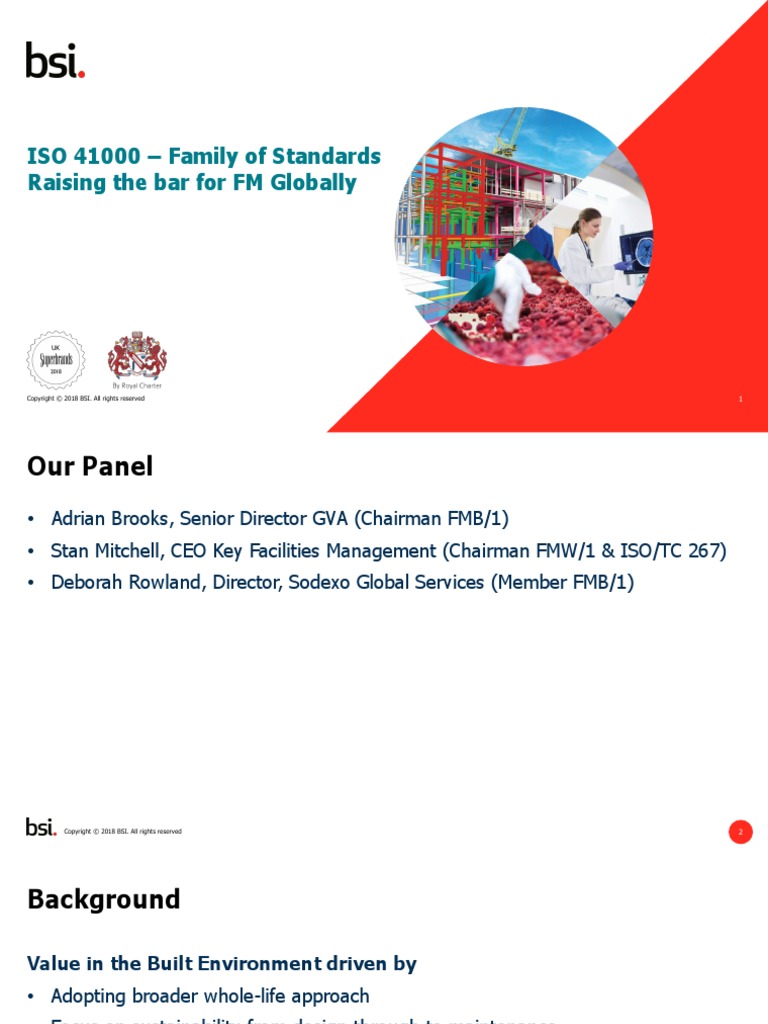ISO 41000 - Family of Standards Raising The Bar For FM Globally | PDF ...