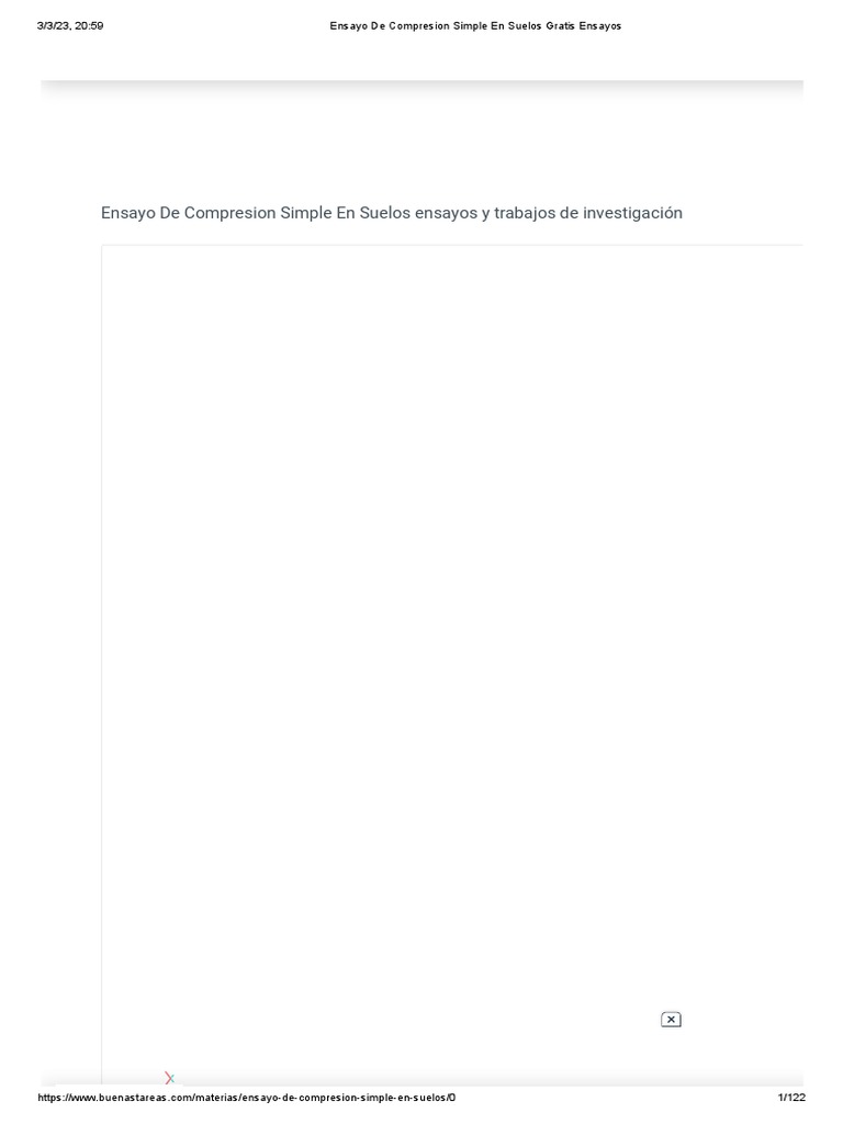 Ensayo de Compresion Simple | PDF | Hormigón | Resistencia de materiales