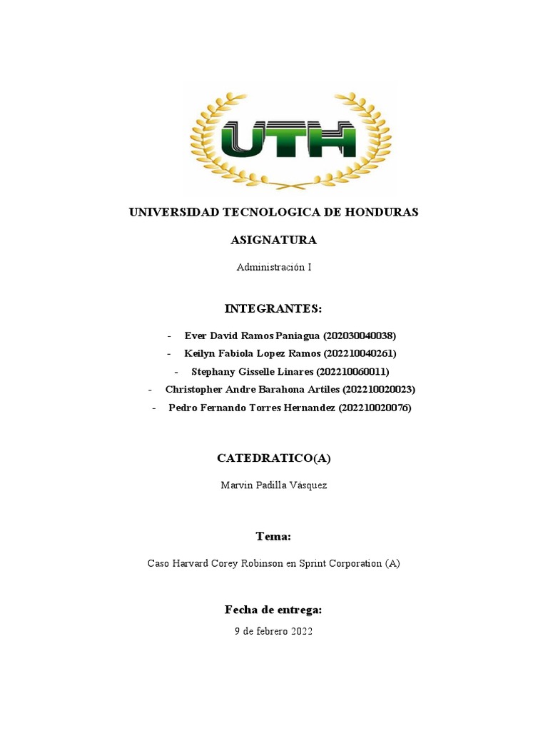 Informe Caso Harvard Corey Robinson | PDF | Análisis FODA | Economias