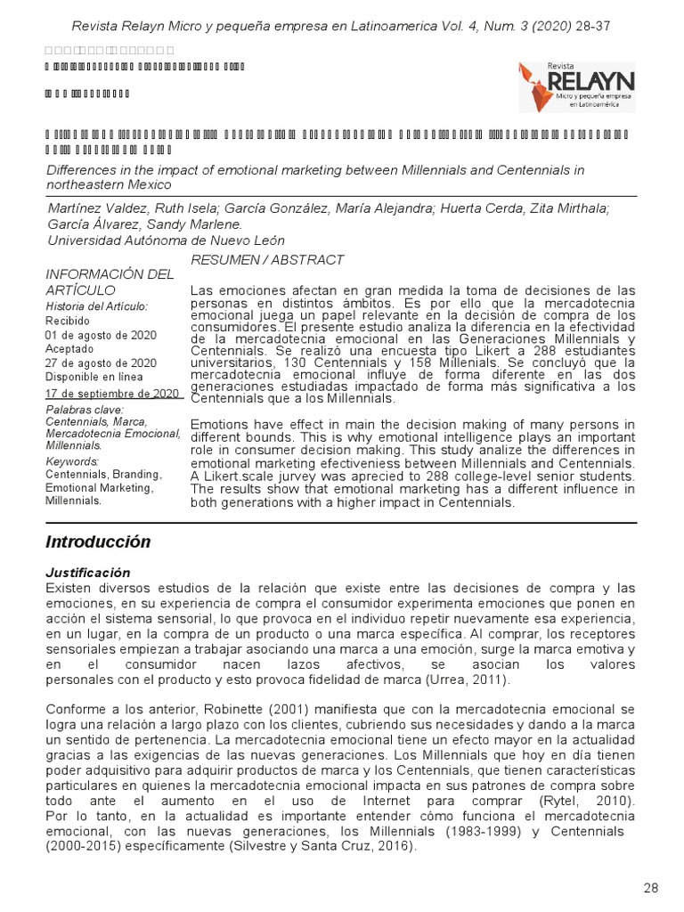 v6 Revista Relayn Vol.4 No.3 Septiembre Diciembre 2020-33-42 Compressed | PDF | Marketing ...