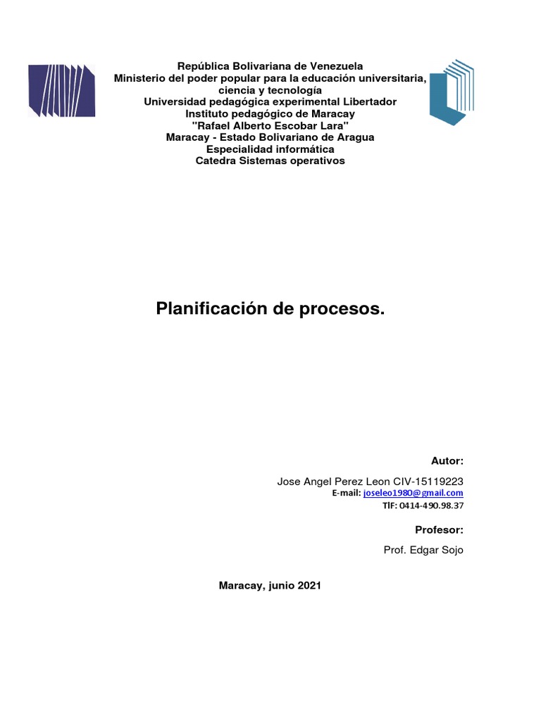 3 Planificación De Procesos Pdf Planificación Hilo Computación