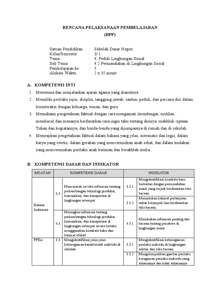 RPP Kelompok 1 PBL | PDF