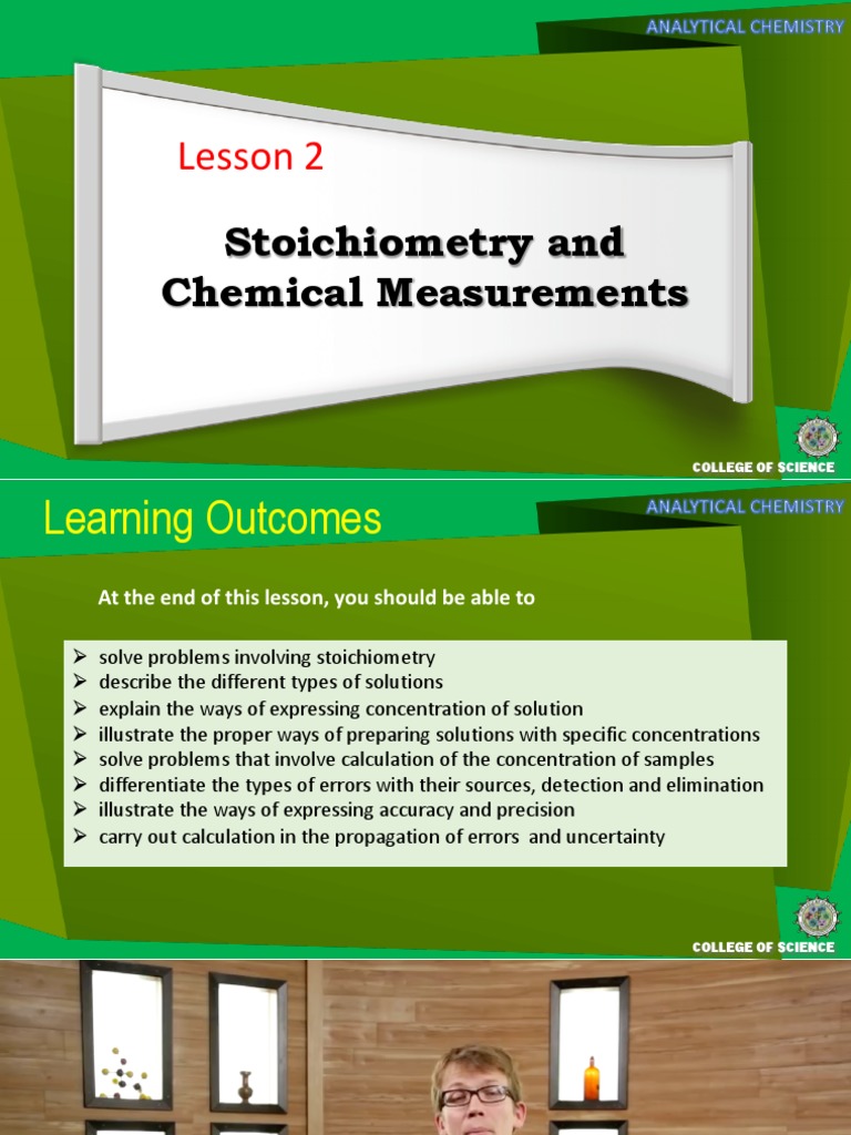Stoichiometry and Chemical Measurements: An Introduction to Solving ...