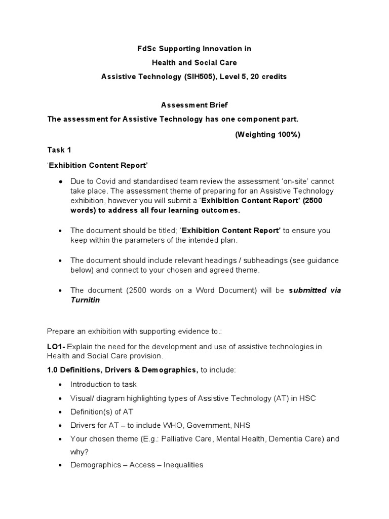 NCD L5 T3 Assistive Technology Assignment | PDF | Social Work | Well Being