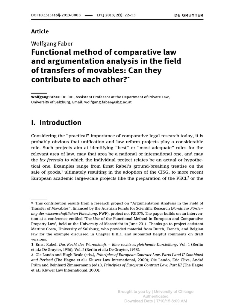 Eplj 2013 0003 | PDF | Argument | Comparative Law