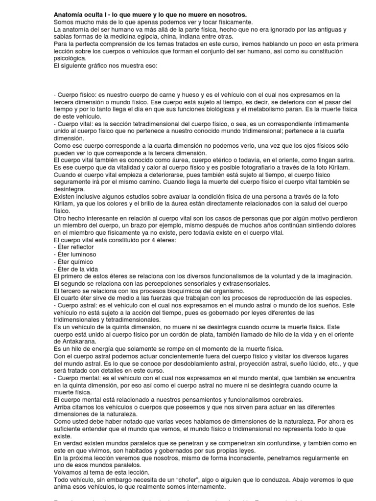 Anatomía Oculta I | PDF | Sicología | Homo Sapiens