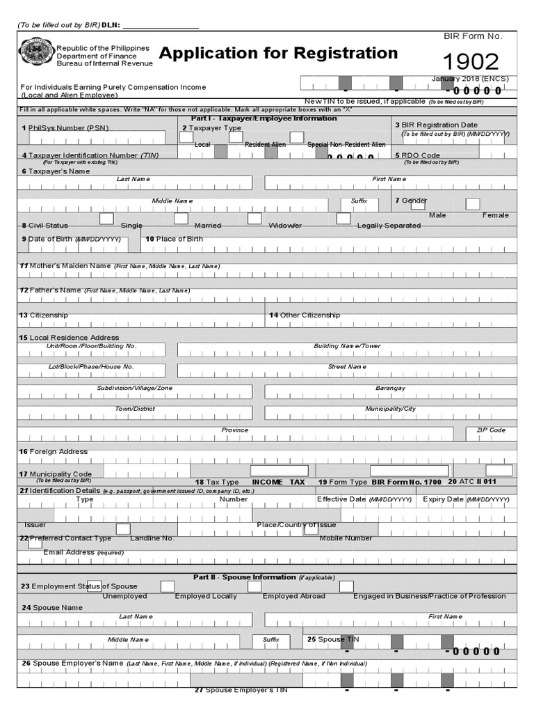 1902 Form | PDF | Identity Document | Employment