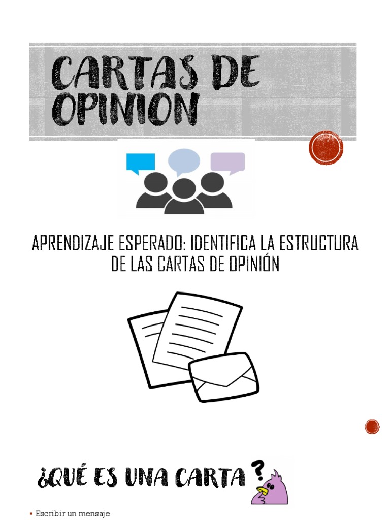 CARTAS DE OPINIÓN - Clase Apunte | PDF