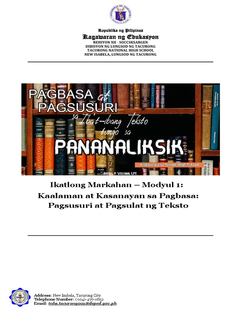 Q3 Module 1 Content 1 | PDF