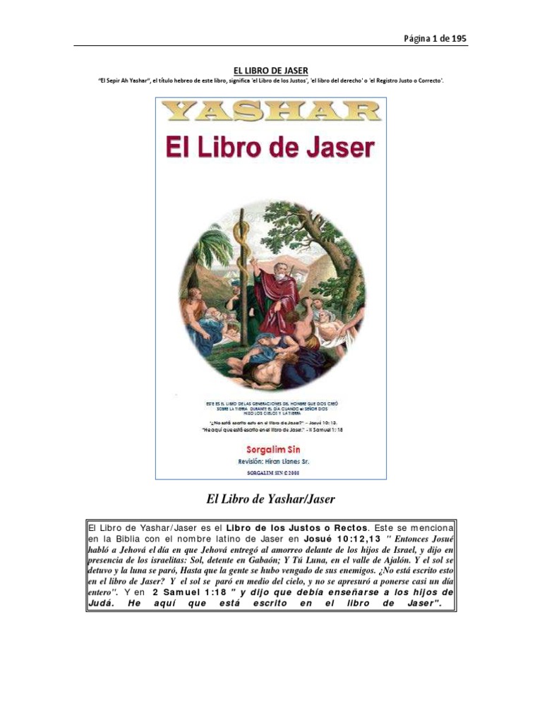 El_Libro_de_Yashar_Jaser | PDF | Contenido bíblico | Nombres de Dios en ...
