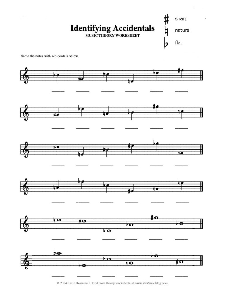 Identifying Accidentals | PDF