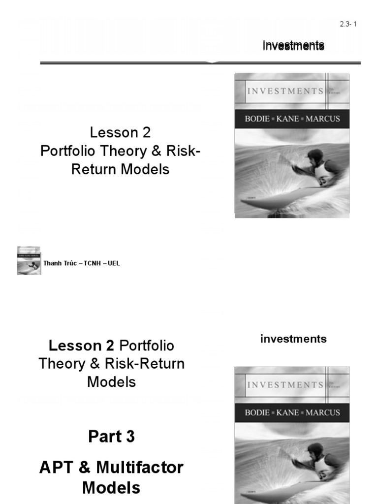 Ch002-3 APT Multifactors Model (Eng) | PDF | Beta (Finance) | Capital Asset Pricing Model