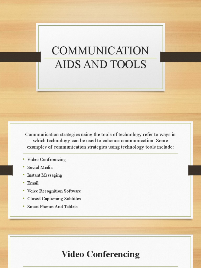Communication Aids and Tools | Download Free PDF | Instant Messaging ...