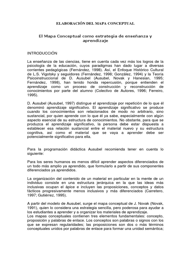 Como Hacer Un Mapa Conceptual | PDF | Aprendizaje | Cognición