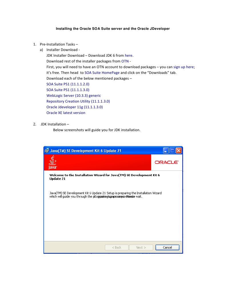 Oracle SOA Suite & JDeveloper Installation Guide | PDF